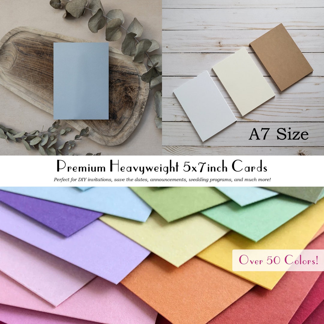 A7 Matte Finish Heavyweight Cards, 5x7 Inch Cover Weight Paper, DIY ...