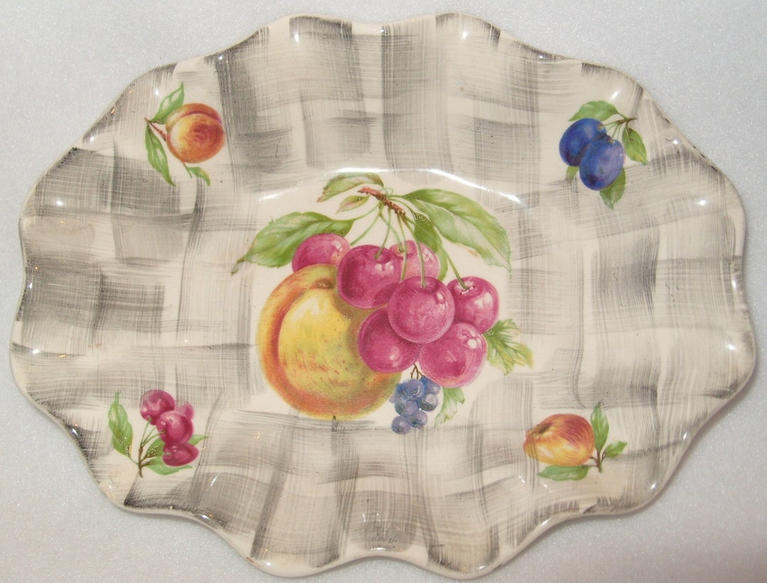 Vintage 1950s James Kent Old Foley 6407 Oval Fluted Plate Shallow Dish ...