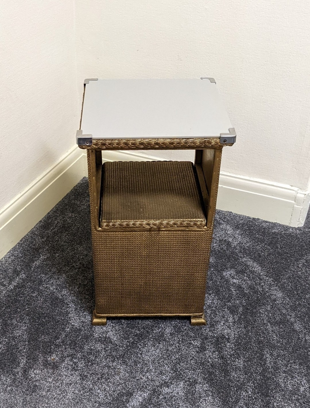 Bedside Cabinet Lloyd Loom Style Bedroom Storage Hamper - Etsy