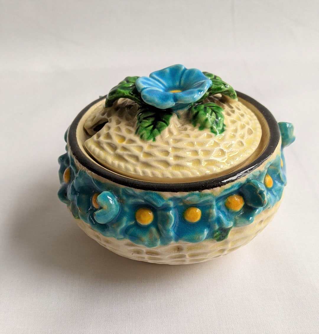 Vintage Imported Ceramic Jam Sugar Pot Conserve Jelly Floral - Etsy UK