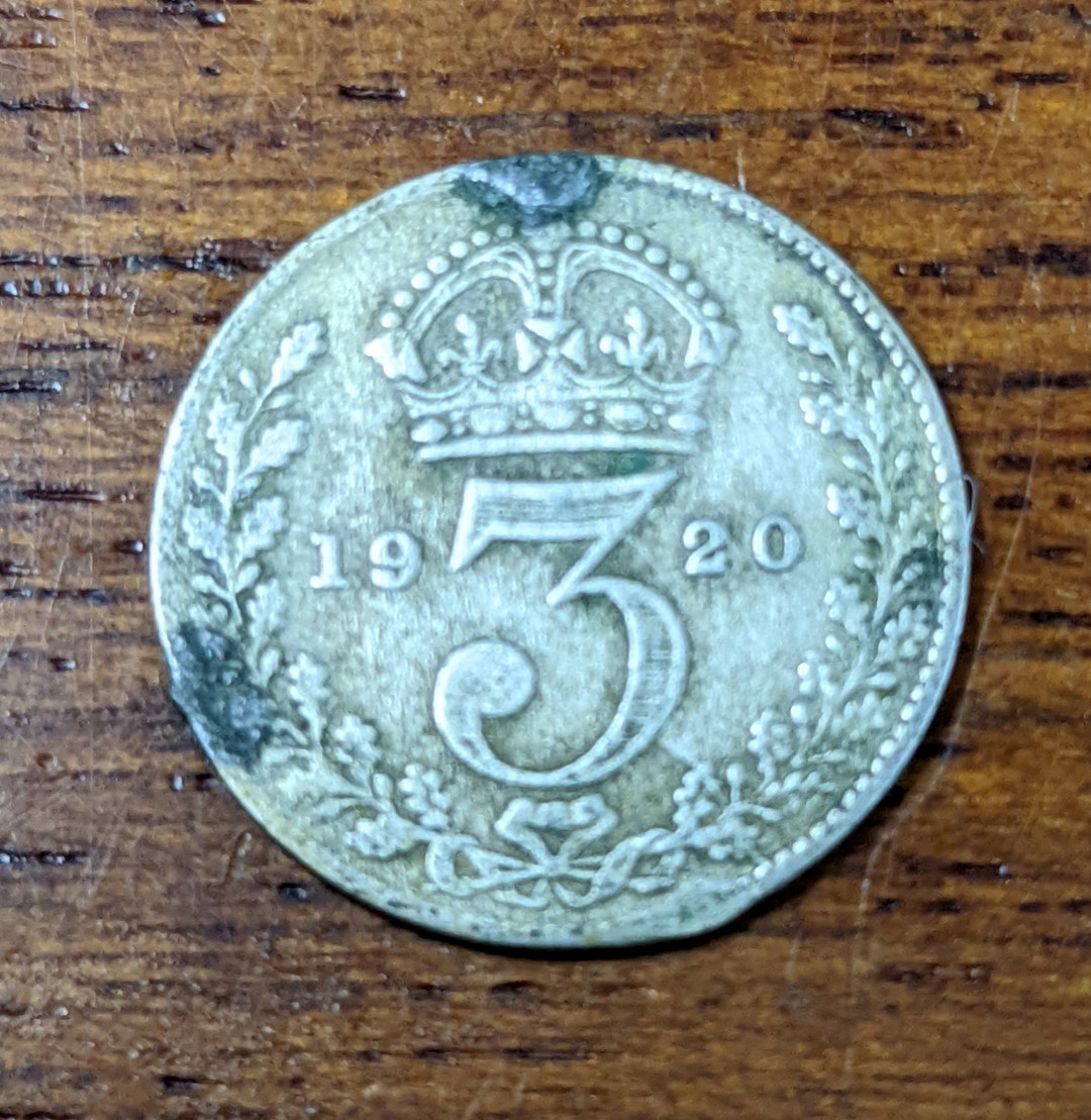 1920 Old British Silver Threepence Coin King George V - Etsy