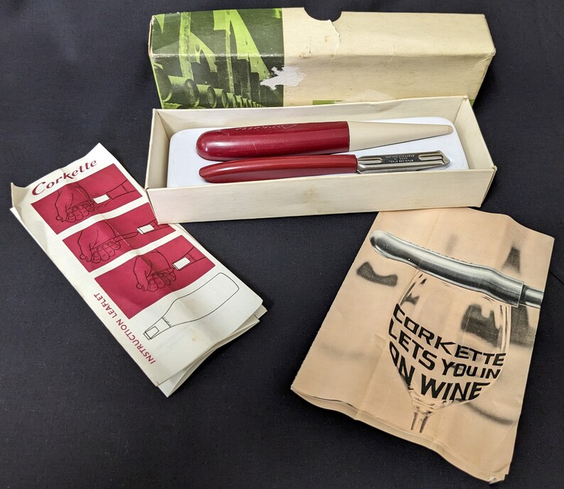 Vintage Boxed Corkette Cork Remover Extractor Bottle Opener - Etsy