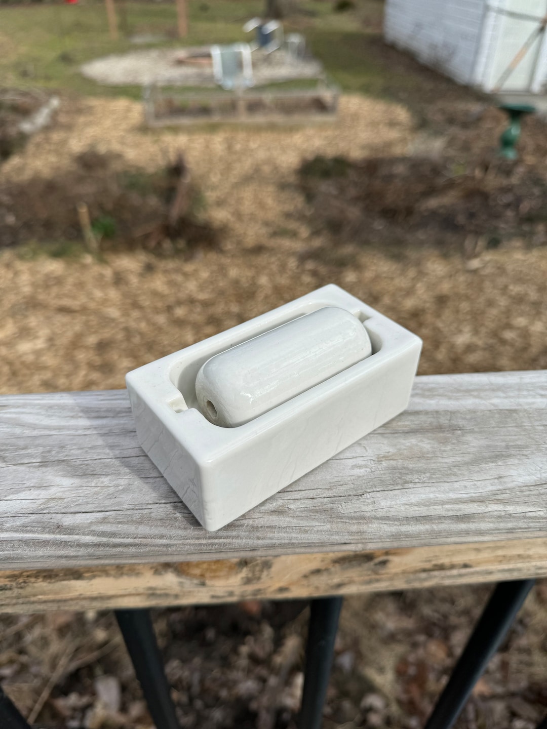 Vintage Desktop Ceramic Stamp Roller - Etsy