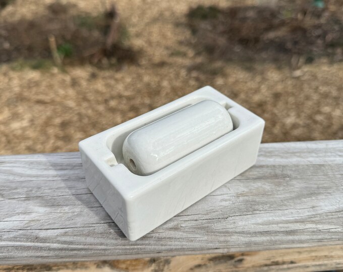Vintage Desktop Ceramic Stamp Roller - Etsy