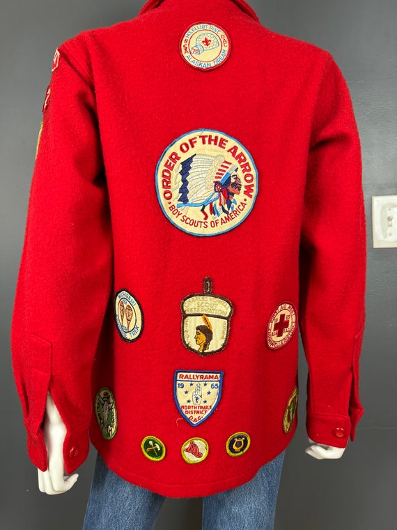 1970 Detroit Area Boy Scouts of America Red Wool Jack… - Gem