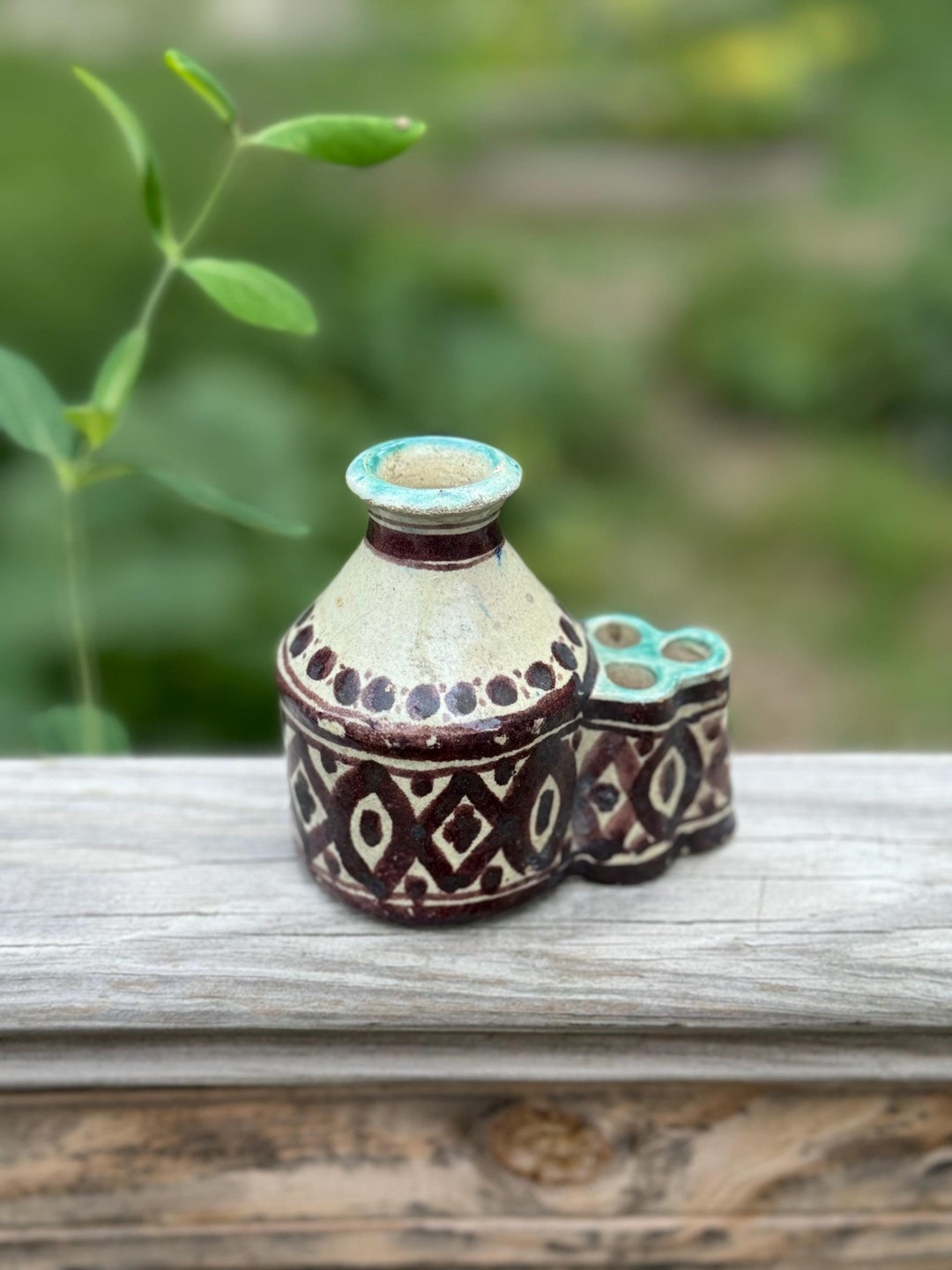 19th Century Moroccan Ceramic Ink Well Antique - Etsy