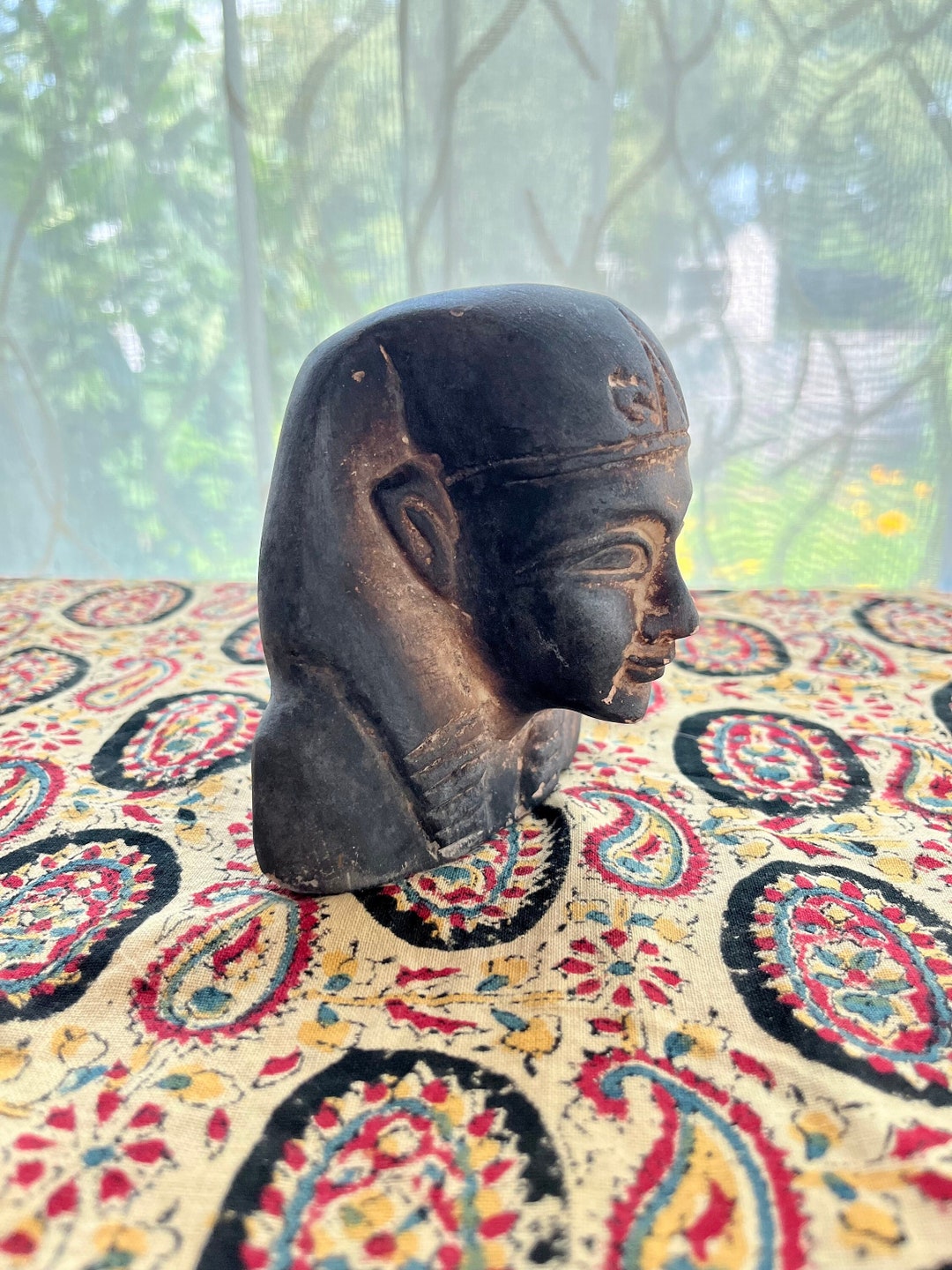 Egyptian Pharaoh Carved Stone Sculpture - Etsy