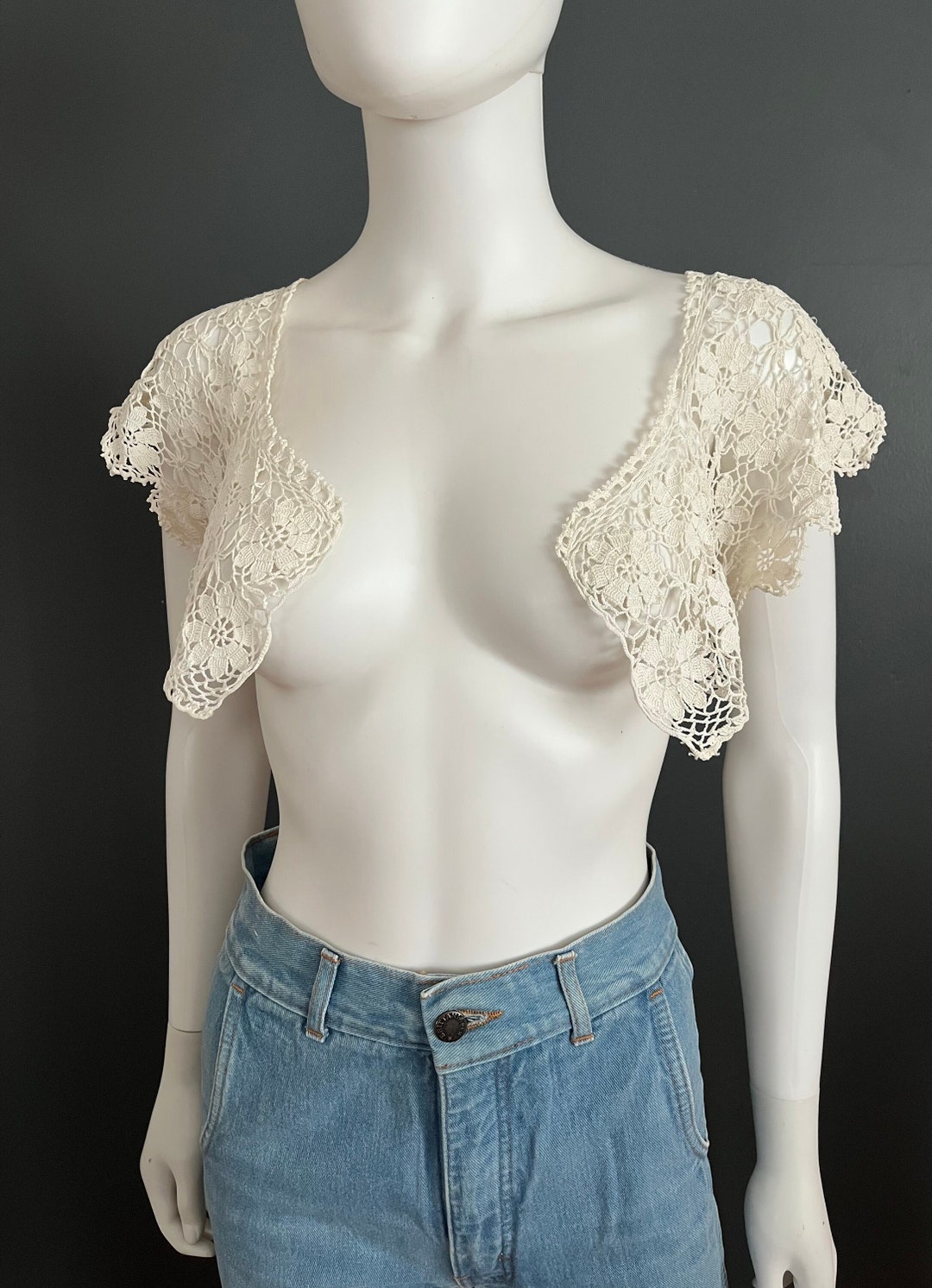 Antique Victorian Crocheted Bolero Jacket Sz M/L - Etsy