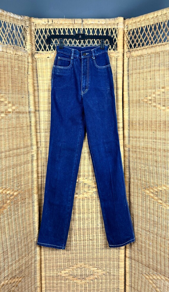 1980’s Derrières High Waist Skinny Dark Jeans XXS - Gem