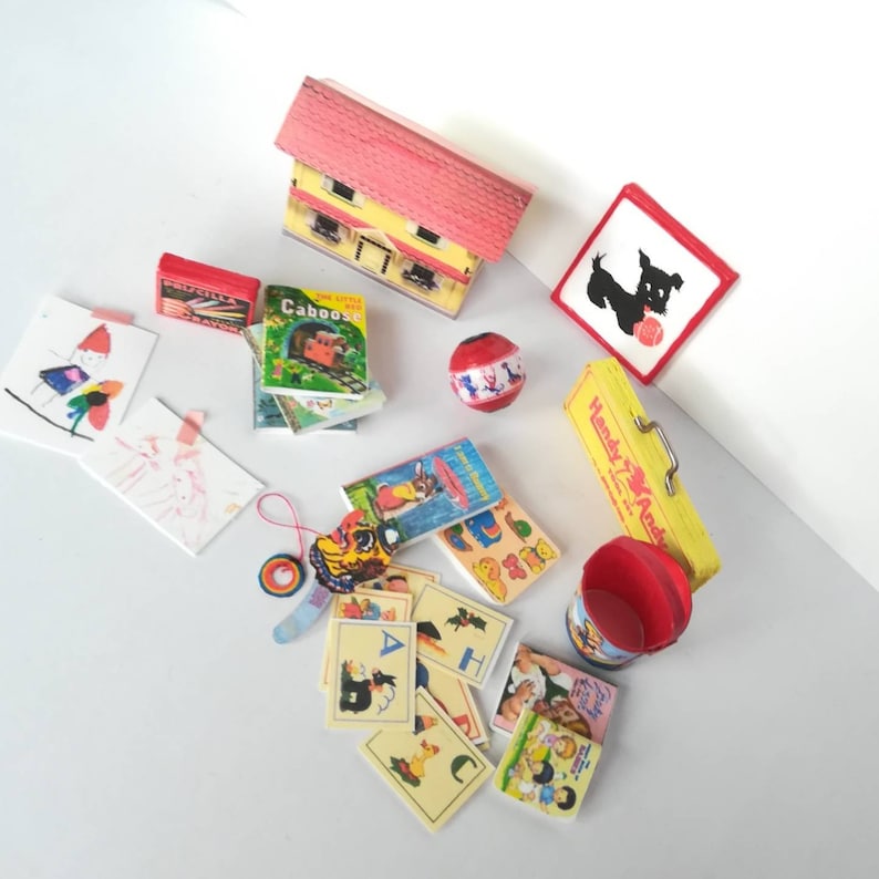 Printable Dollhouse Miniature Vintage Toys DIY Instant - Etsy