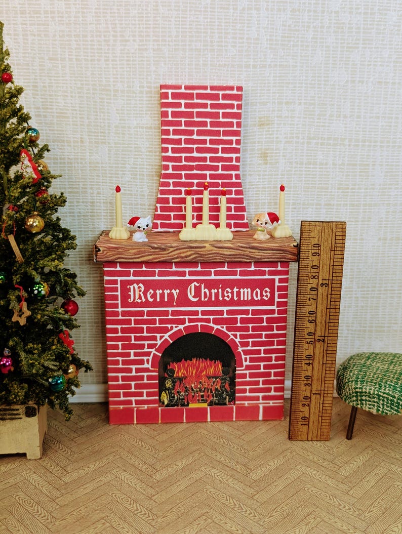 1:12 Printable Dollhouse Miniature Vintage Christmas Cardboard ...
