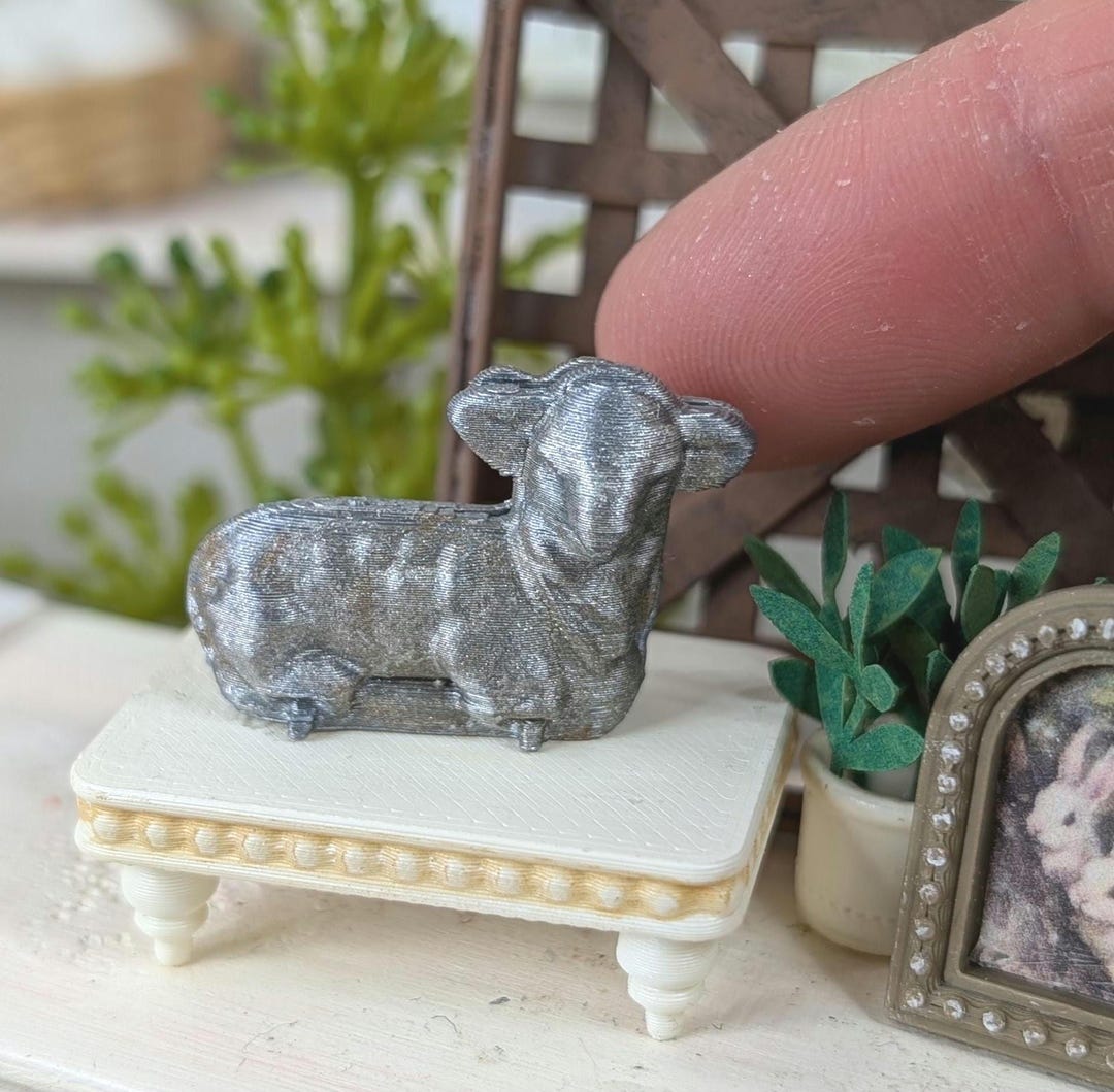 1:12 Dollhouse Miniature Lamb Cake Mold Decor, Easter or Spring Time ...