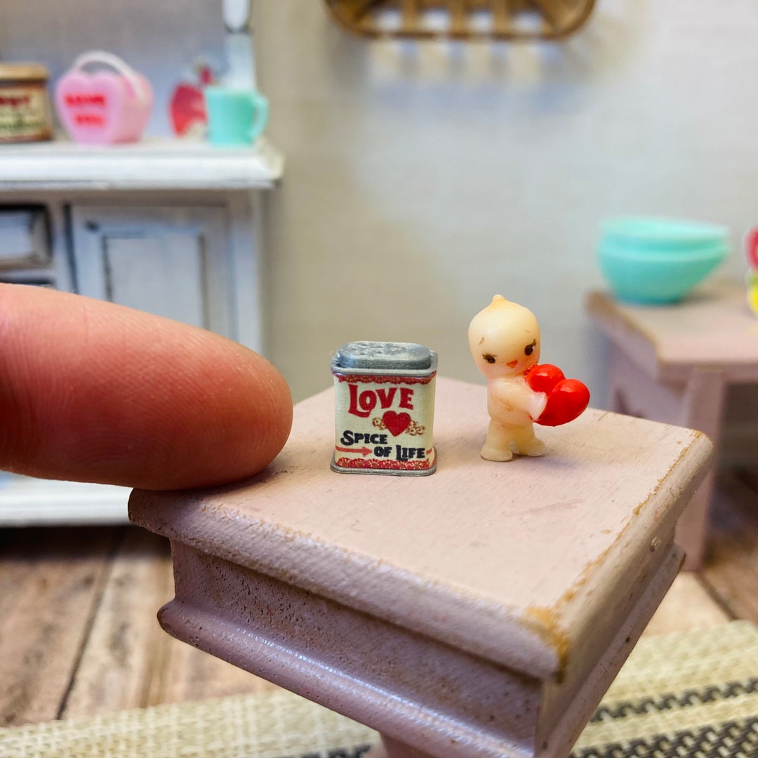 1:12 Spice Tin- Valentine Love Spice of Life, Dollhouse Miniature ...