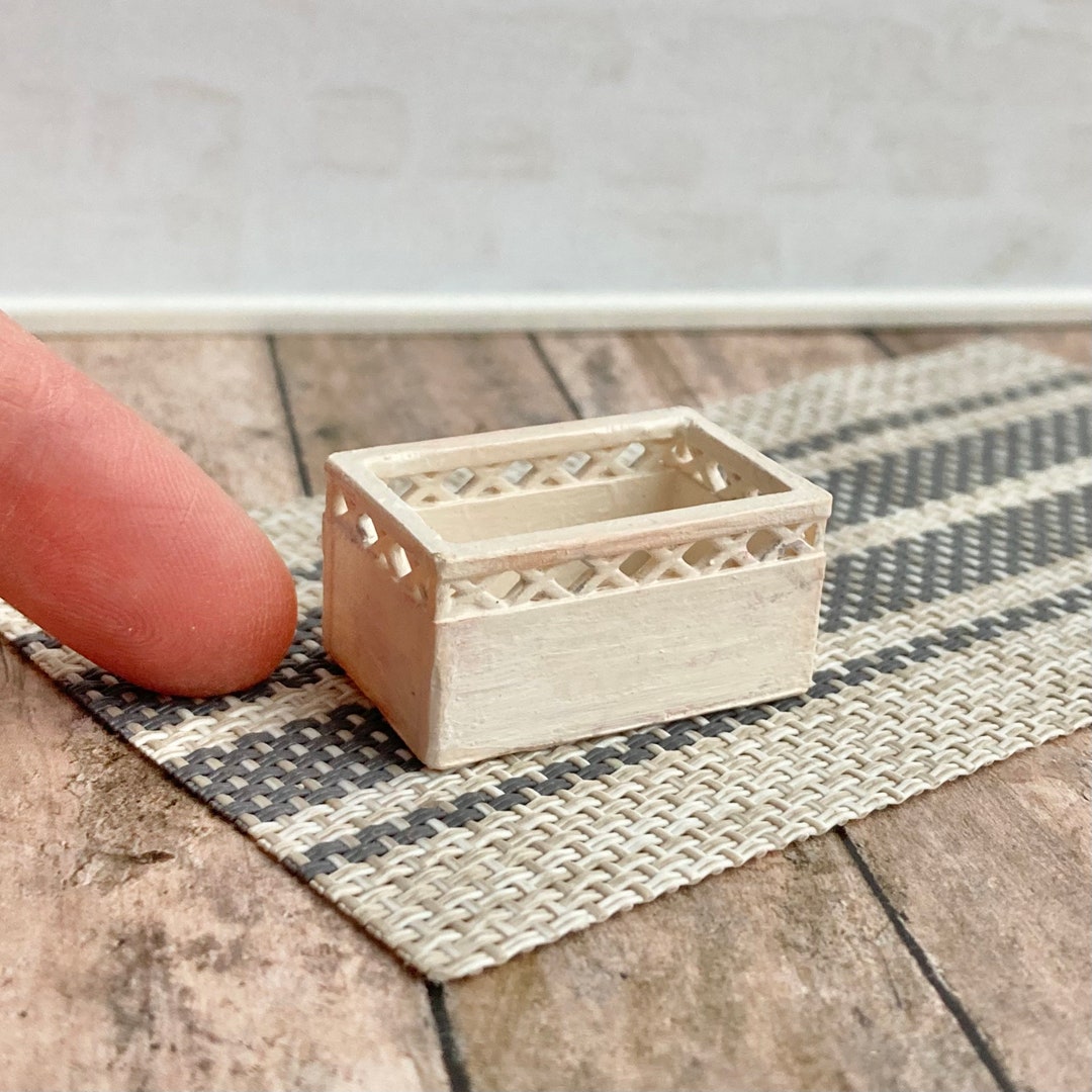 Dollhouse Miniature Lattice Crate Decor Easter or Spring Time ...