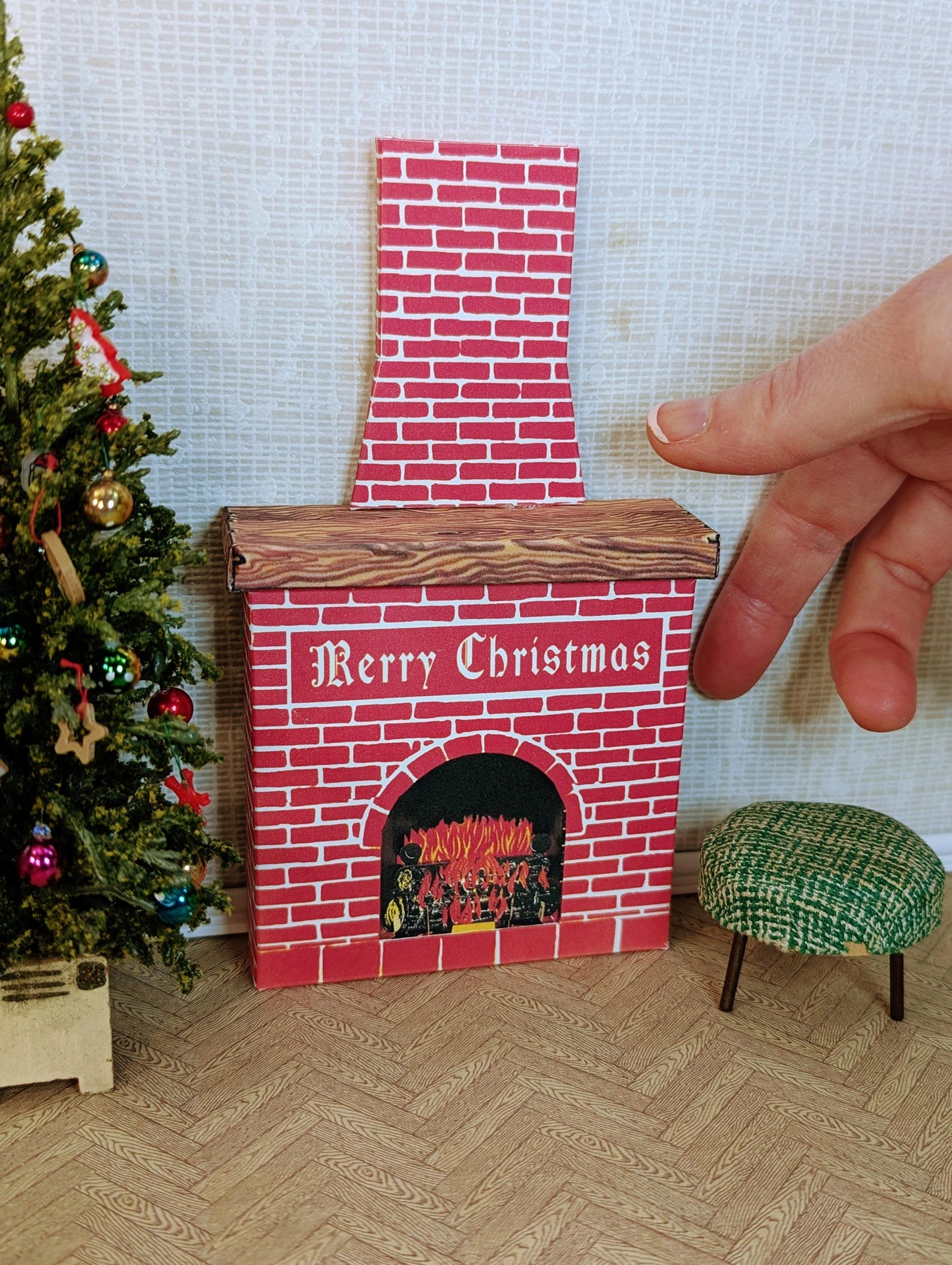 1:12 Printable Dollhouse Miniature Vintage Christmas Cardboard ...