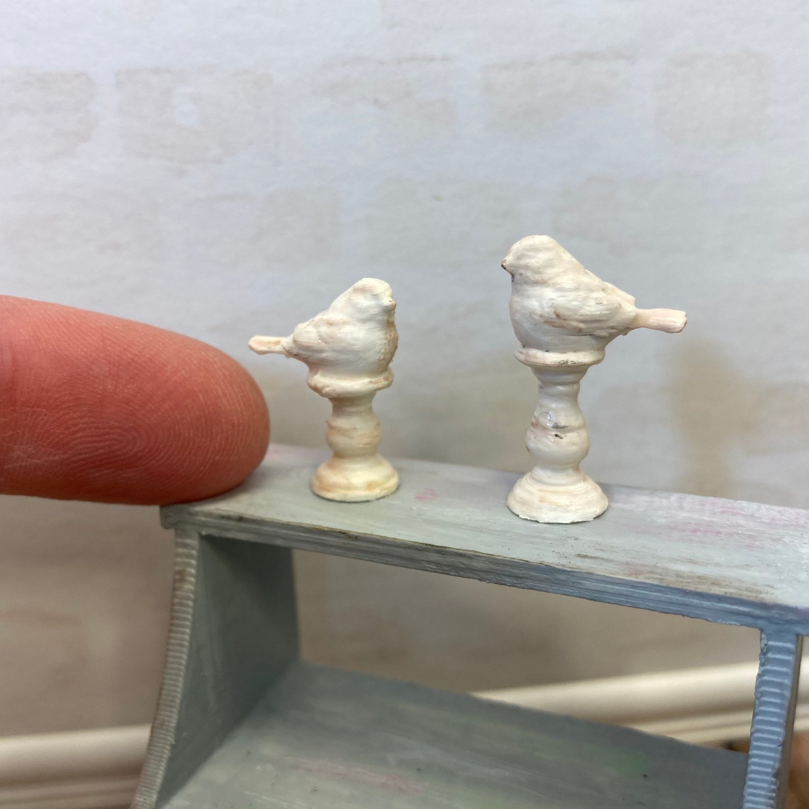 1:12 Dollhouse Miniature Bird Figures Set of 2 Mini Accessory, Spring ...