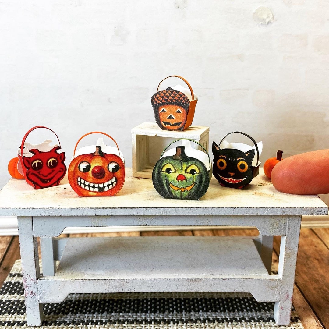 1:12 Printable DIY Halloween Pumpkin Treat Pail Download File - Etsy