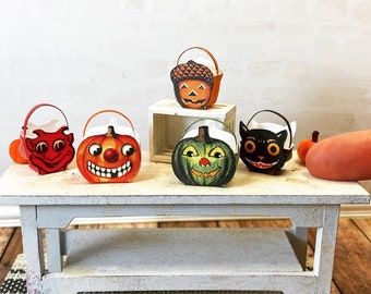 1:12 Pumpkin Bucket Dollhouse Miniature Candy Pail - Etsy