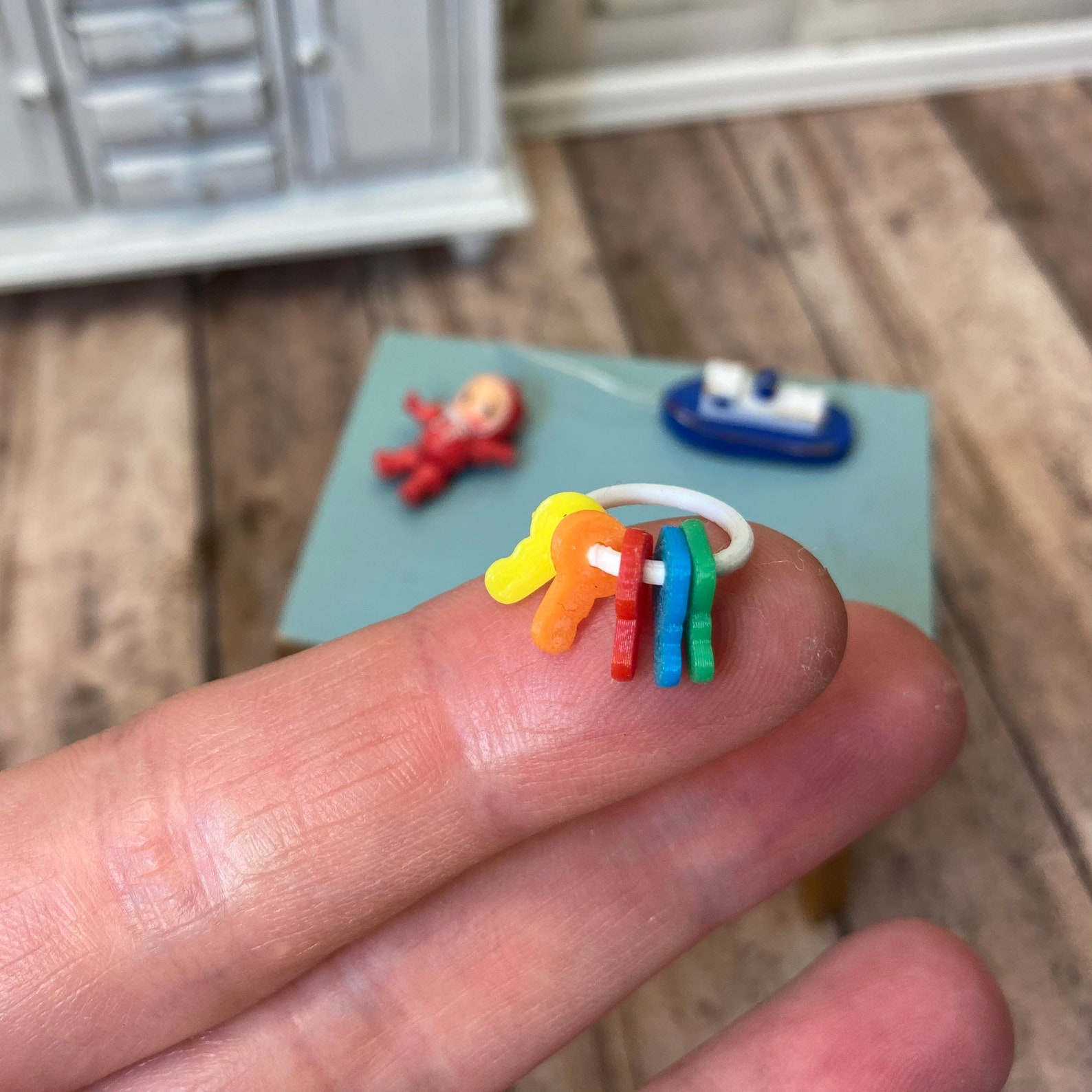 1:12 Dollhouse Miniature Baby Keys Rattle Toy - Etsy