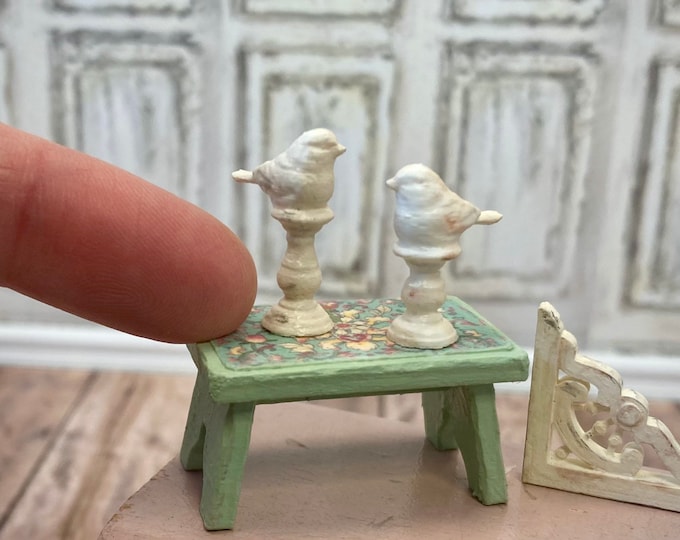 1:12 Dollhouse Miniature Bird Figures Set of 2 Mini Accessory, Spring ...