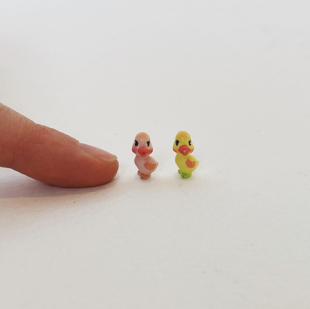 Miniature Duck Toys for Playroom, Nursery or Toy Shop. Duck, Chick ...