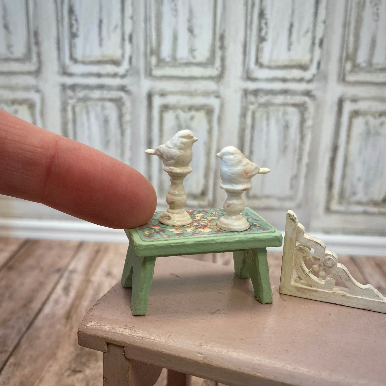 1:12 Dollhouse Miniature Bird Figures Set of 2 Mini Accessory, Spring ...