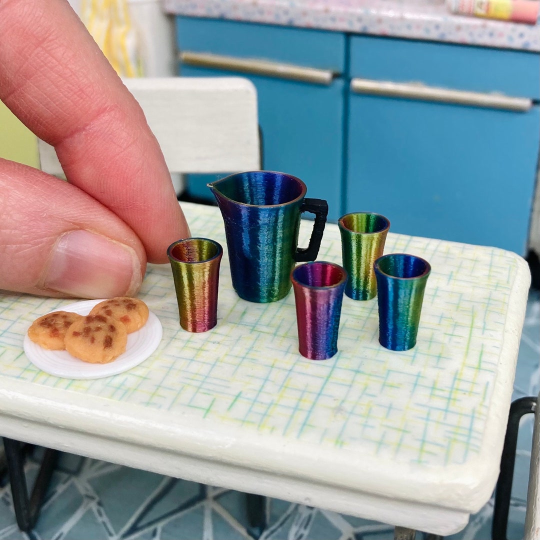 1:12 Dollhouse Miniature Cups or Pitcher Kitchen Decor, - Etsy