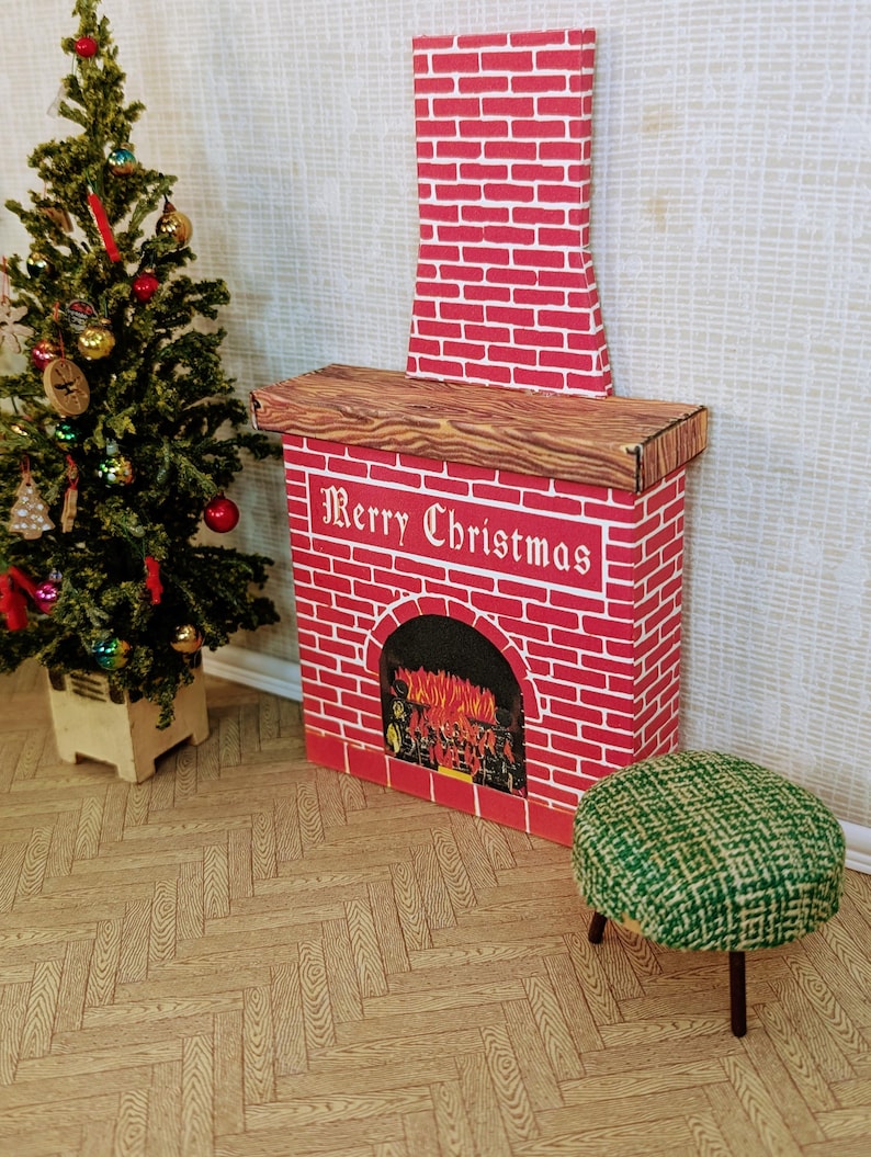 1:12 Printable Dollhouse Miniature Vintage Christmas Cardboard ...