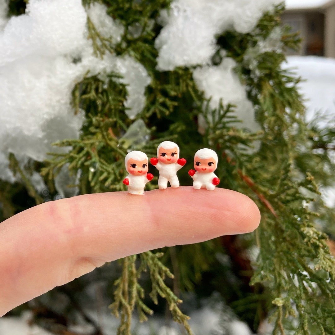 Dollhouse Miniature Snow Pixie Figure, Baby Elf Christmas Decor - Etsy