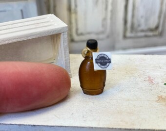 Dollhouse Miniature Maple Syrup Bottle, Leaf Shaped Jar Kitchen Mini ...