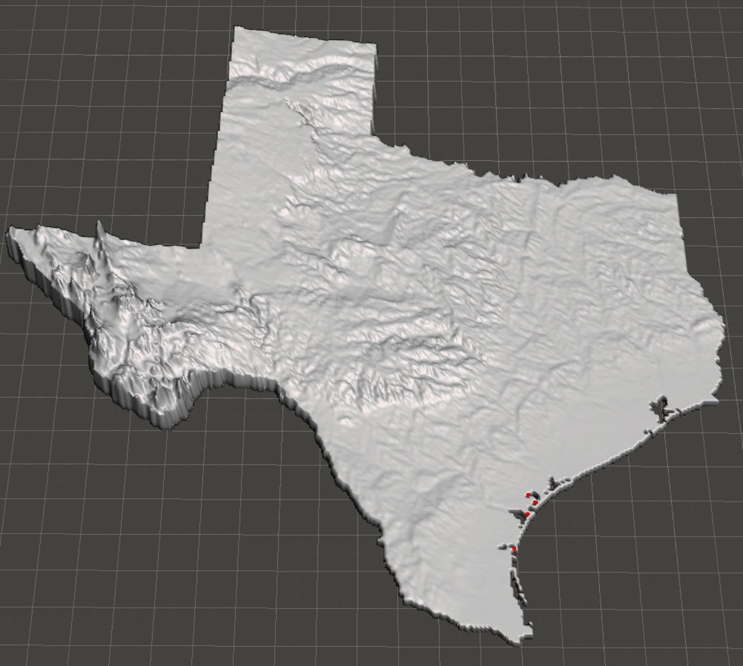 Texas 3D Model (STL Format) - Etsy