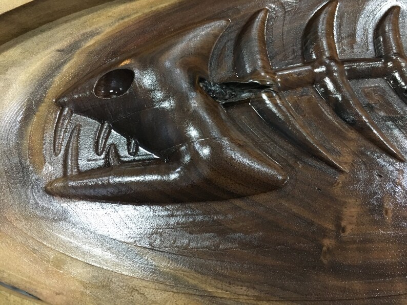 Wood Carved Fish Bones - Etsy