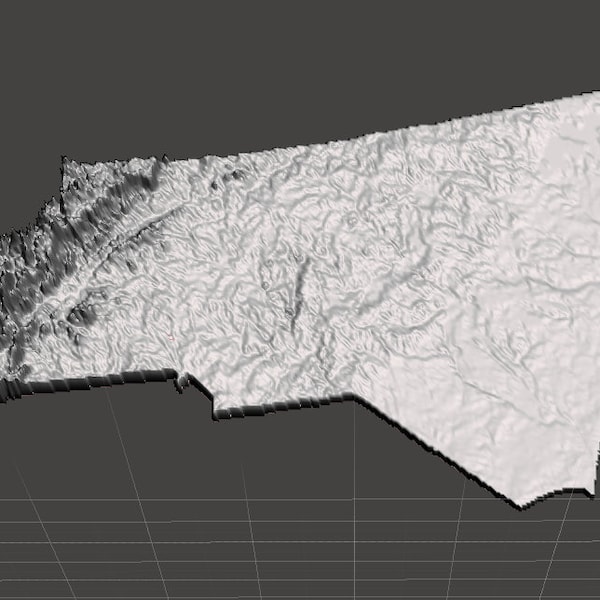 North Carolina 3d Map - Etsy