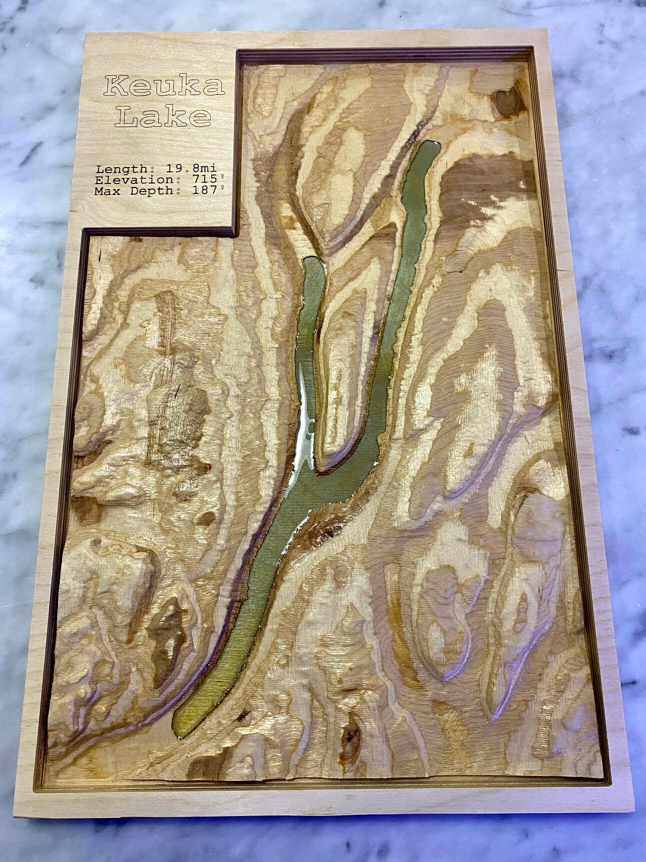 Keuka Lake 3D Topographic Map - Etsy