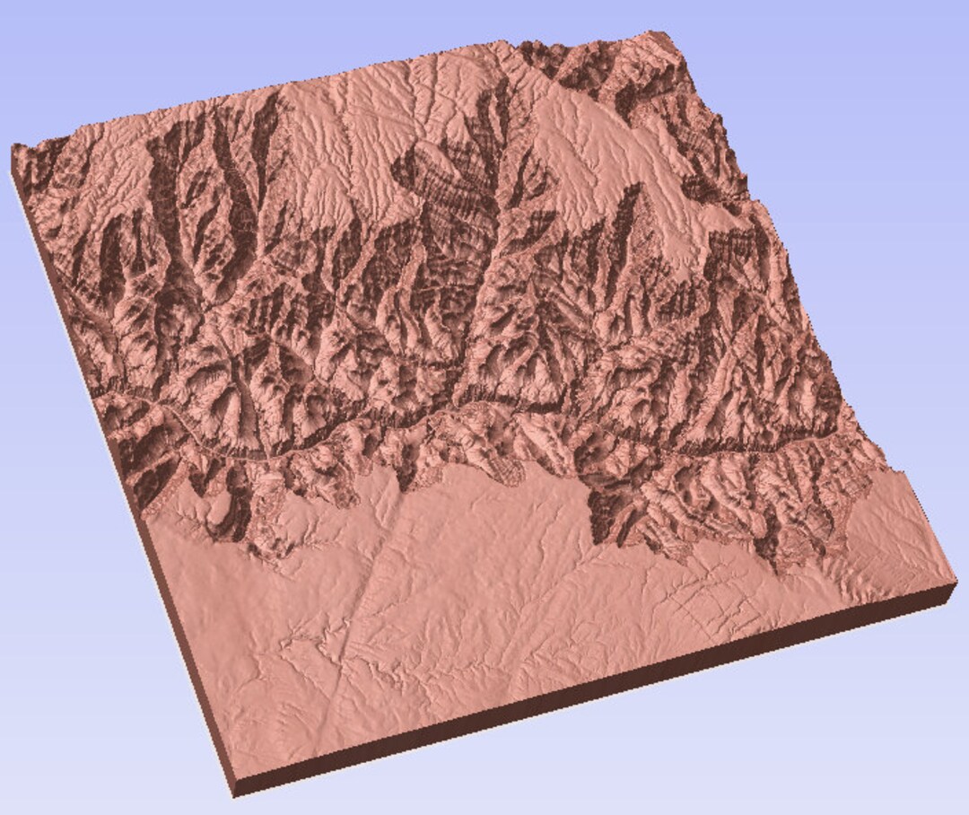Grand Canyon Elevation/relief Hightmap (PNG Format) - Etsy