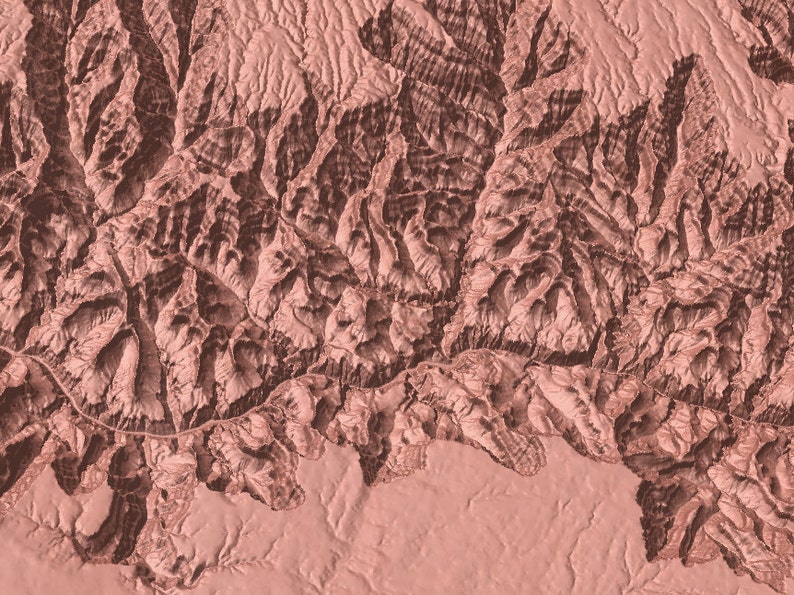 Grand Canyon Elevation/relief Hightmap (PNG Format) - Etsy