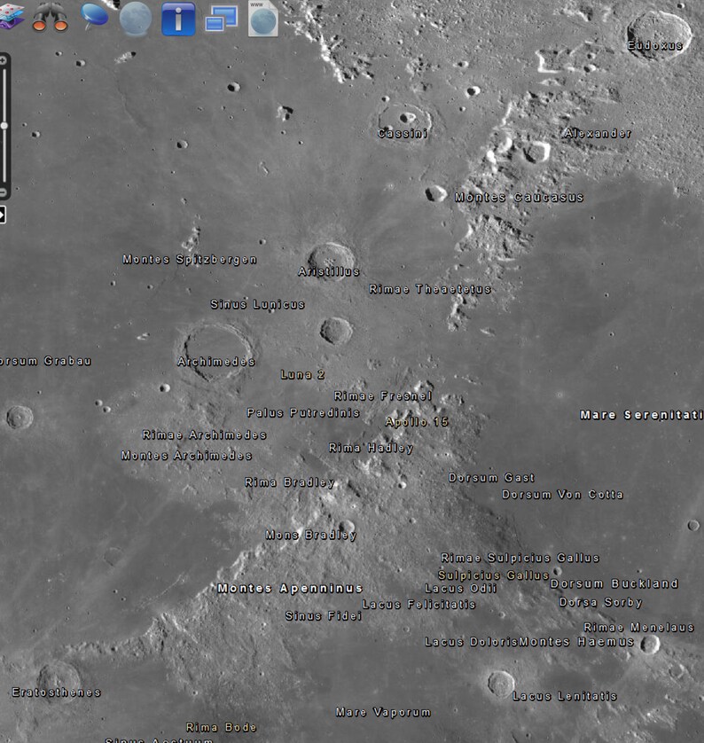 Moon Montes Apenninus 3D Model (STL Format) - Etsy