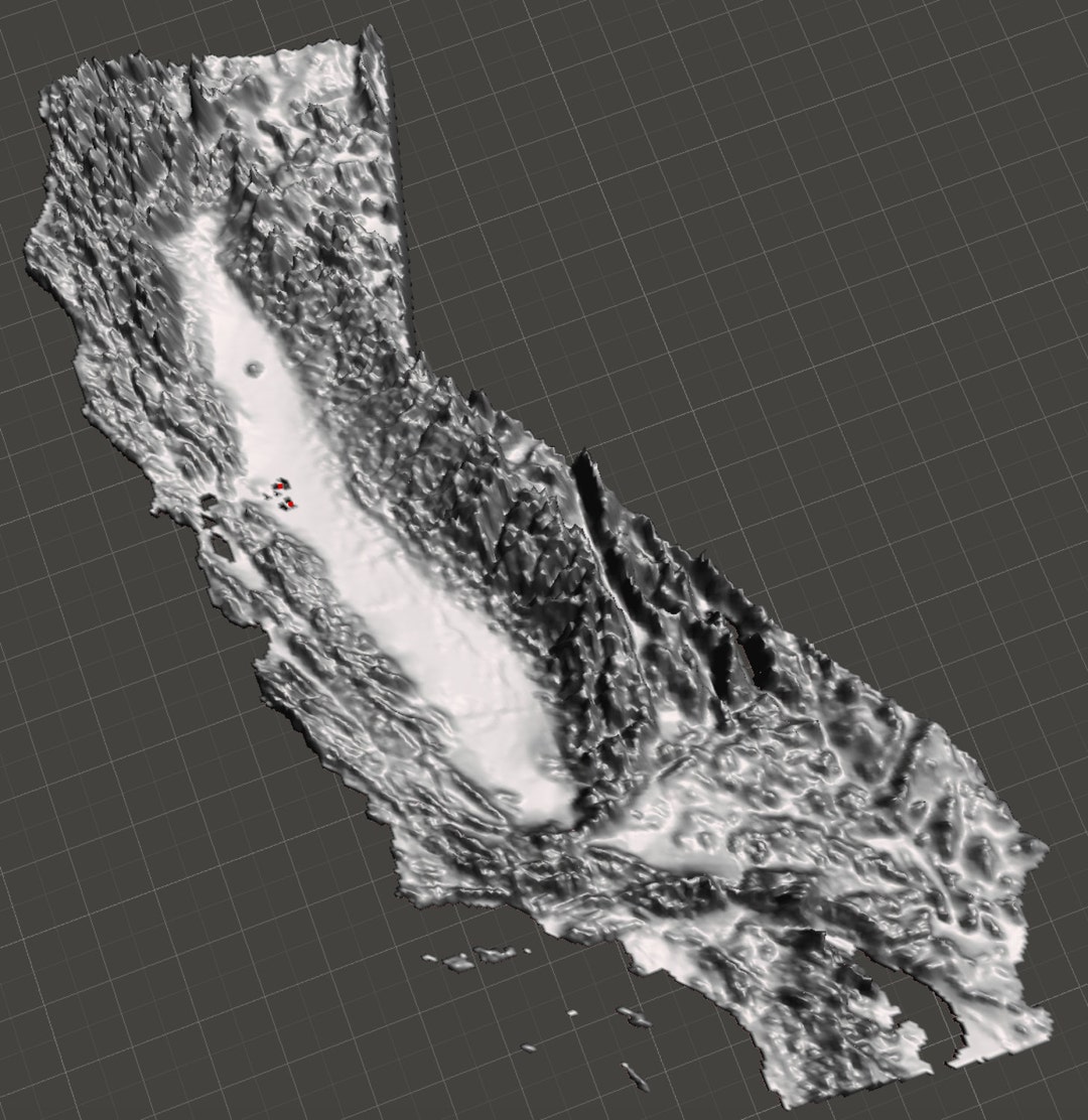California 3D Model (STL Format) - Etsy
