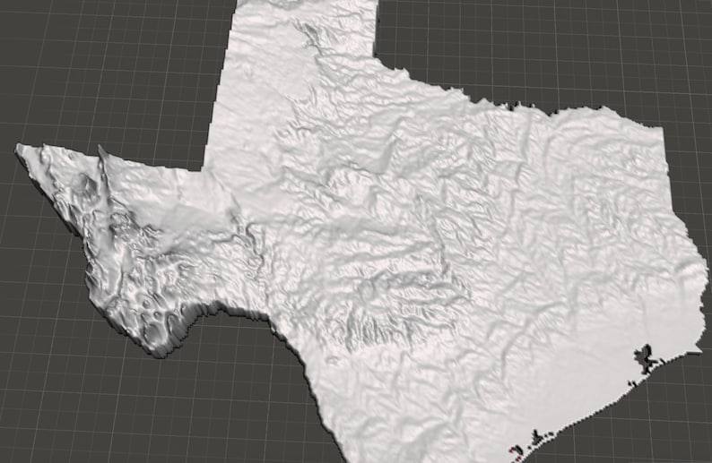 Texas 3D Model (STL Format) - Etsy