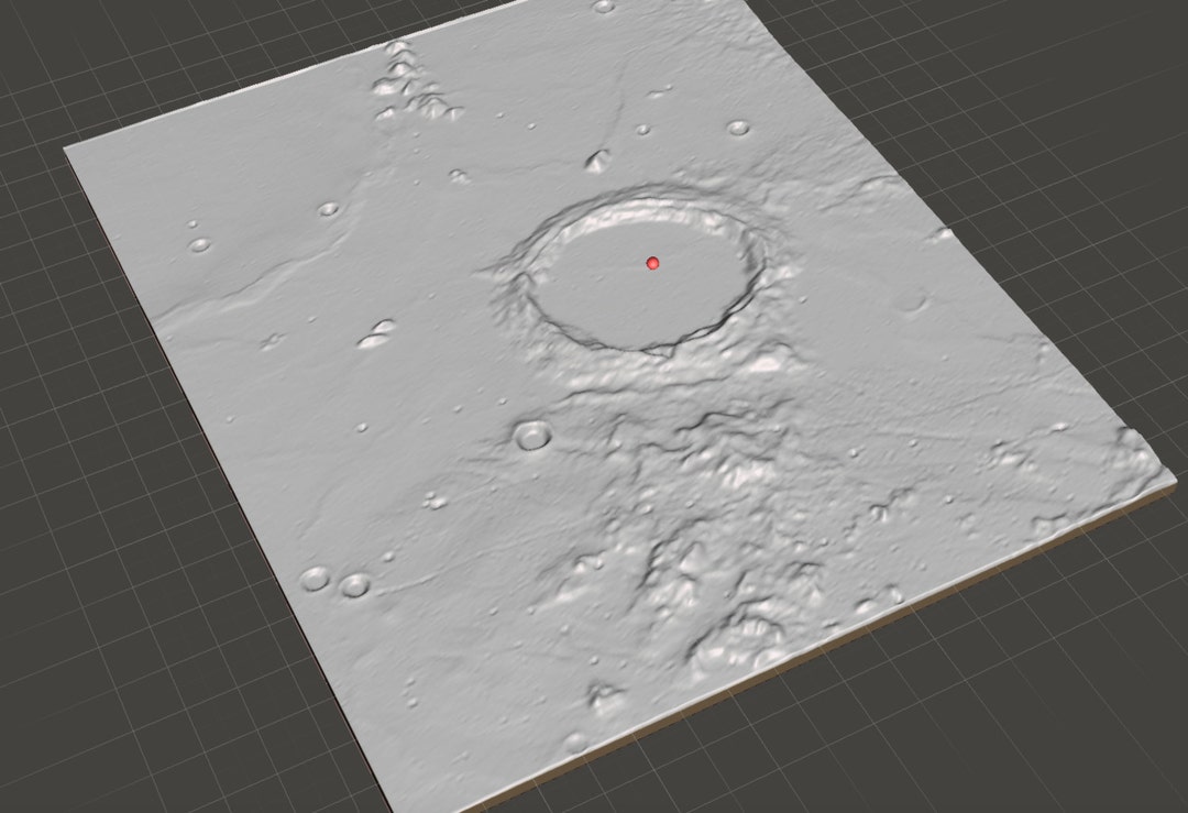 Moon Archimedes Crater 3D Model (STL Format) - Etsy
