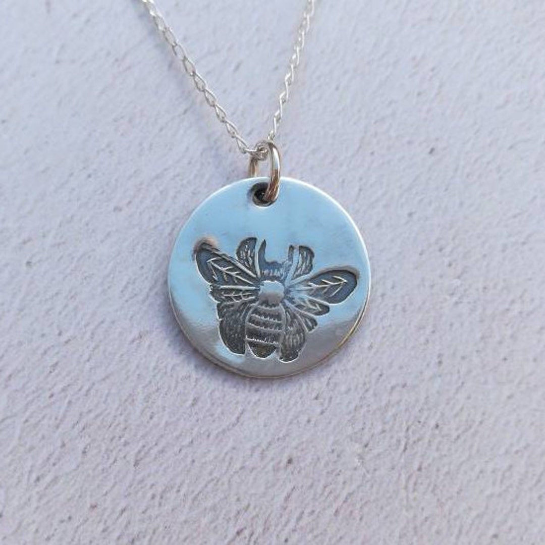 Bee Sterling Silver Necklace - Etsy