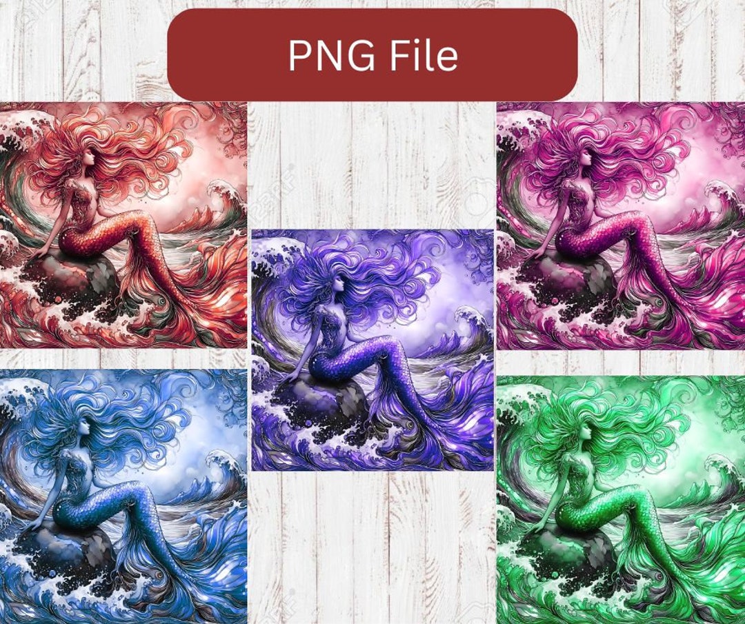 Mythical Sea Mermaids PNG Sublimation Design File Sirens - Etsy