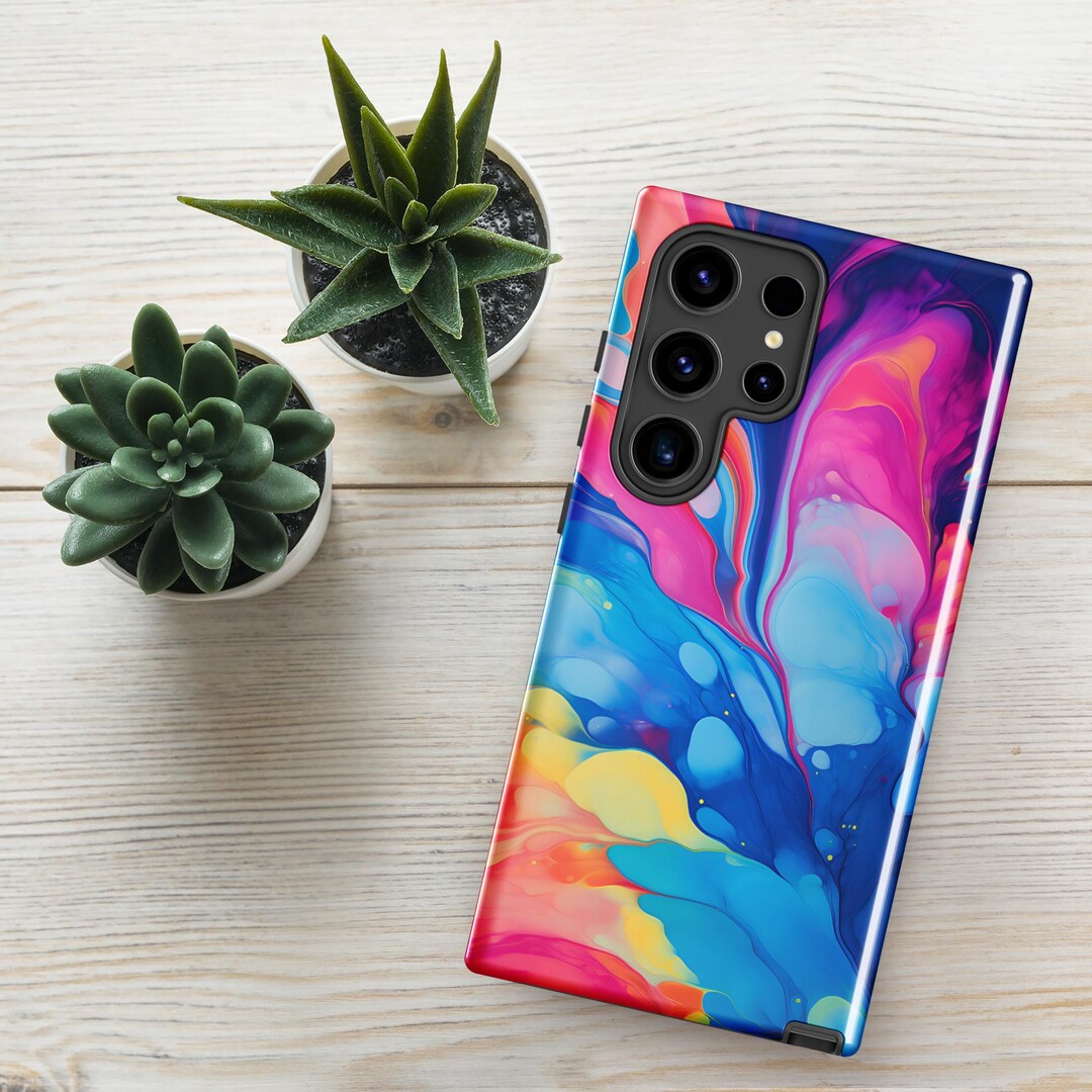 Bold and Colorful Spilled Paint Art Tough Case for Samsung® - Etsy