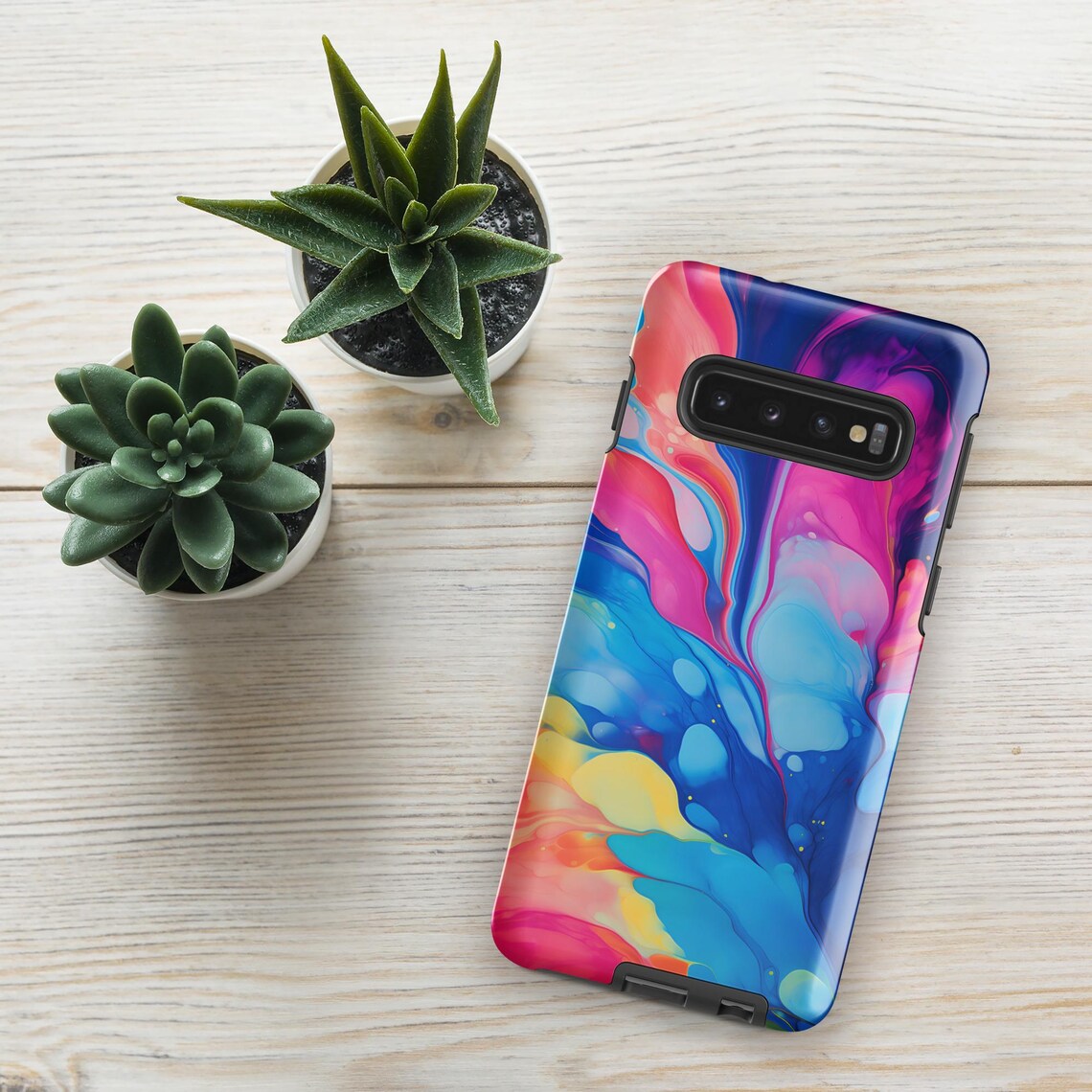 Bold and Colorful Spilled Paint Art Tough Case for Samsung® - Etsy