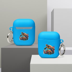 Colorful Sea Turtles in a Watercolor Print Rubber Case for Airpods® - Etsy