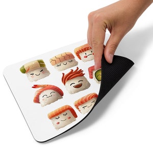 Cute Kawaii Mini Food Cute Sushi Art Mouse Pad | Anime Style Desk Mat ...