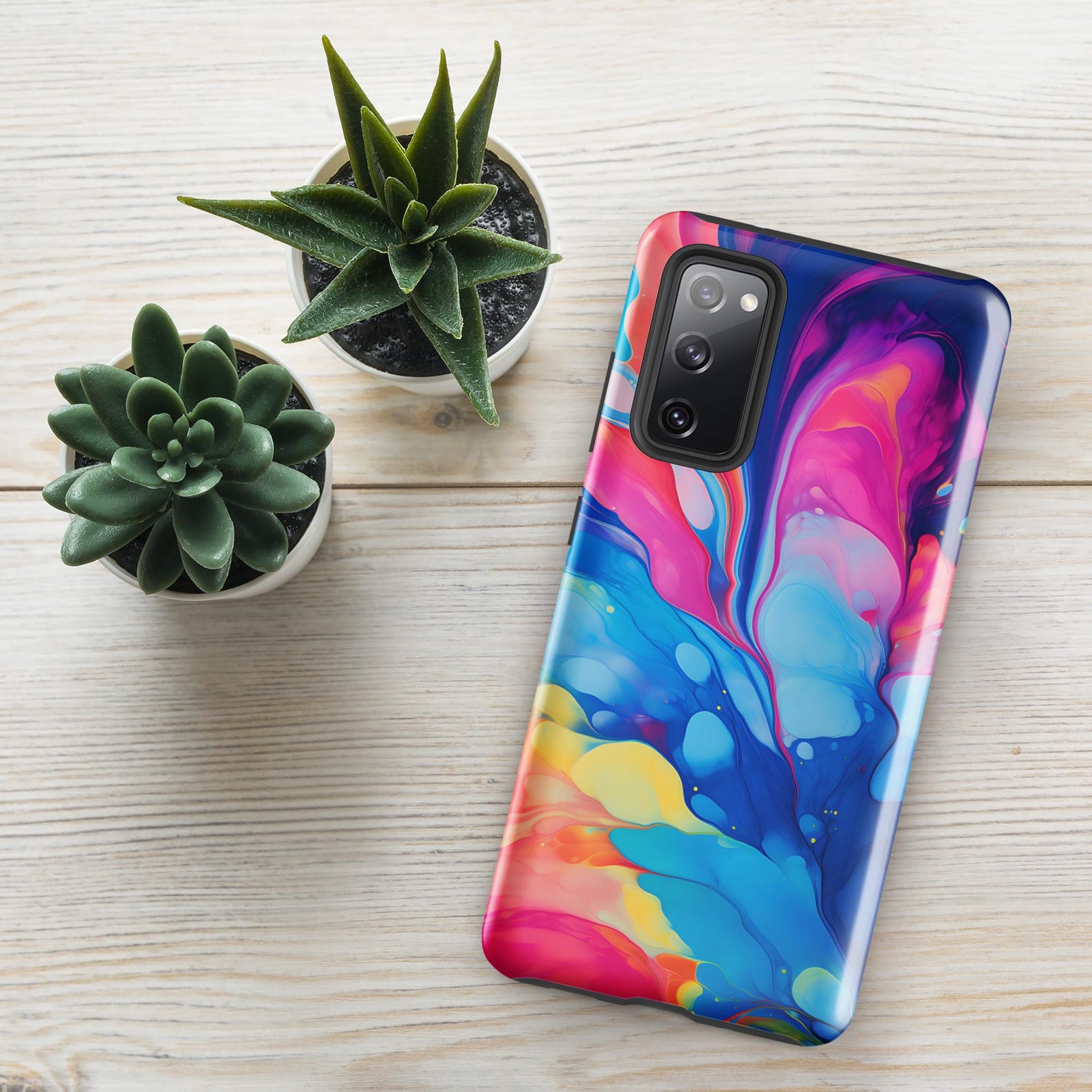 Bold and Colorful Spilled Paint Art Tough Case for Samsung Galaxy S24 ...