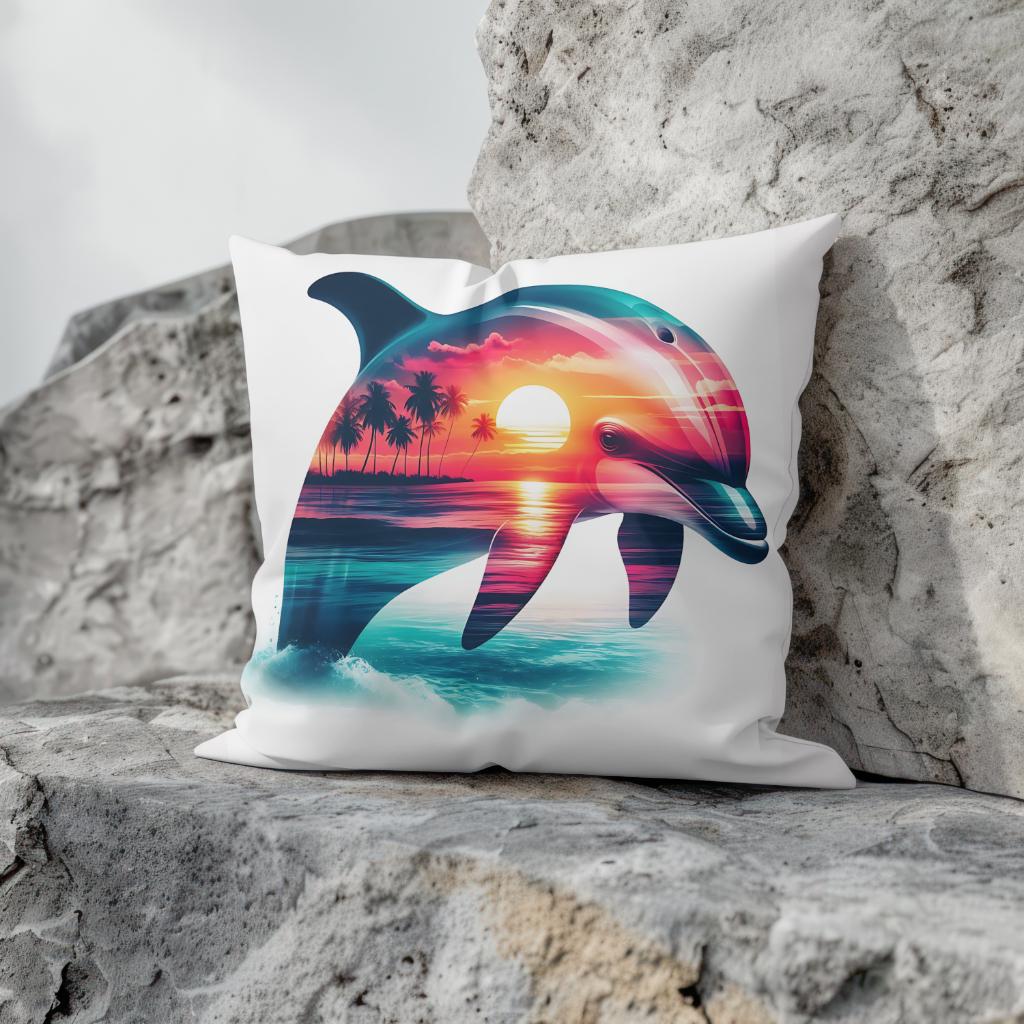 Sunset Beach Dolphin 300 DPI PNG Sublimation Design File Tropical ...