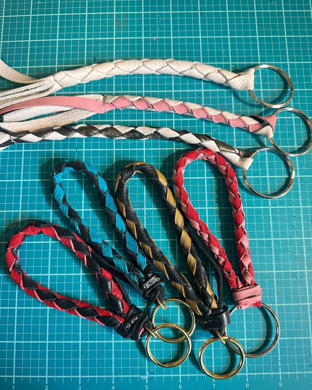 Braided Leather Key Chains: Whips or Wristlet - Etsy