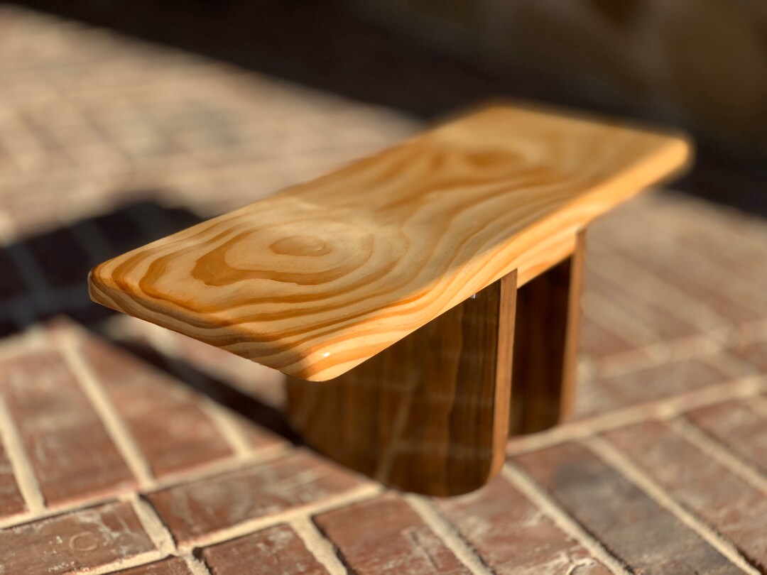 Natural Pi Meditation Bench With Kona Stain Legs - Etsy
